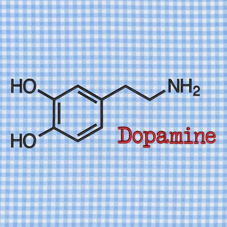 Dopamine Molecule Embroidery Design, Science Machine Embroidery File ...