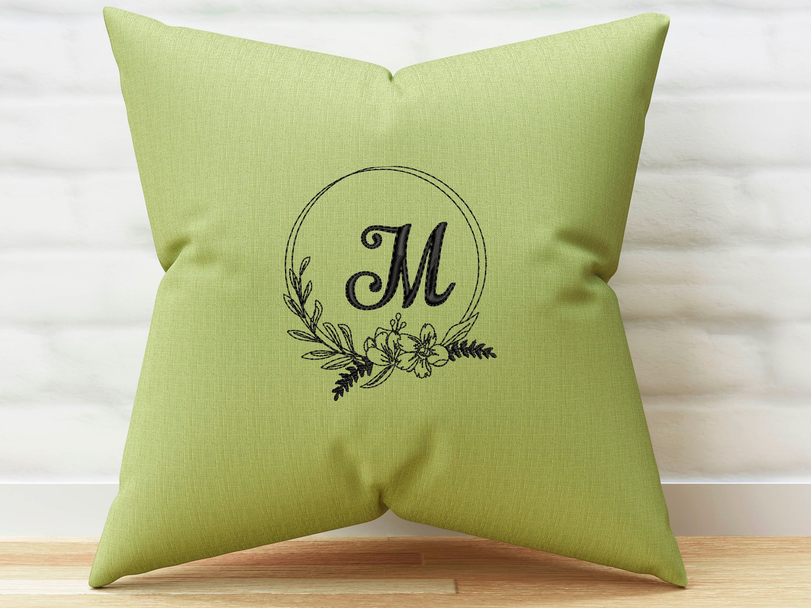 Frame Flowers Machine Embroidery Design Flower Wreath - Etsy