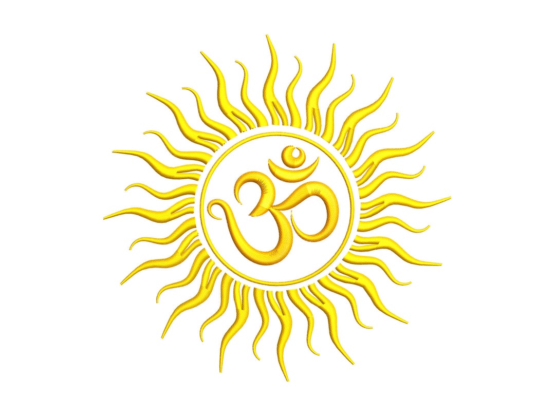 Om Mantra Machine Embroidery Design, Sun Symbolism Embroidery Pattern 5 ...