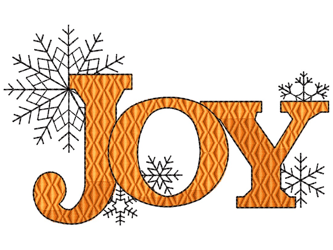 Christmas Joy Machine Embroidery Design 6 Sizes INSTANT - Etsy