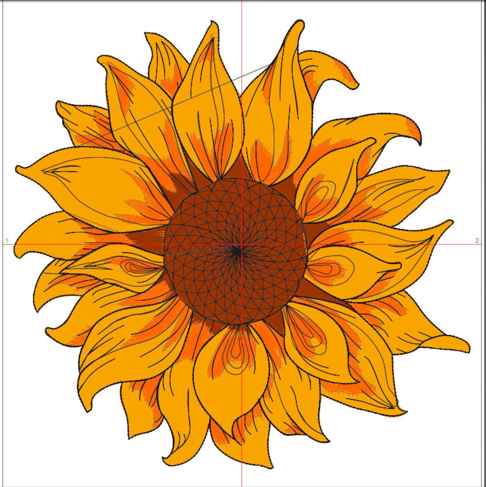 Sunflower Machine Embroidery Design 6 Size INSTANT DOWNLOAD - Etsy