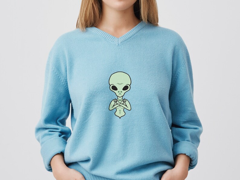 Alien Embroidery Design Martian Embroidery Pattern 4 Size | Etsy