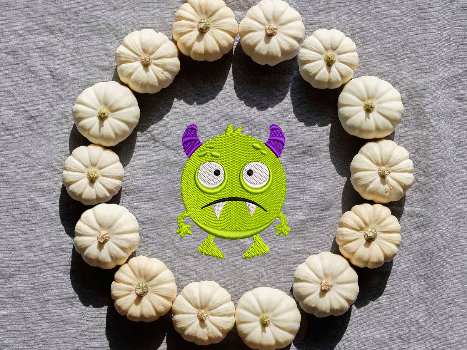 Monster Set Machine Embroidery Design Halloween Embroidery - Etsy