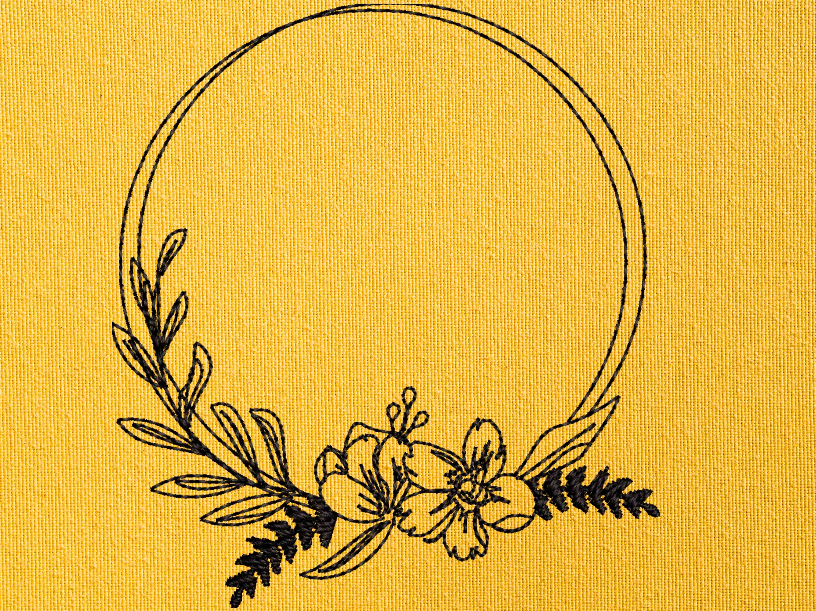 Frame Flowers Machine Embroidery Design Flower Wreath - Etsy