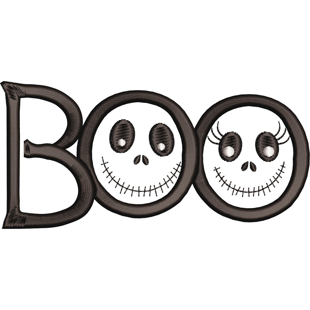 Boo Machine Embroidery Design, Halloween Embroidery Pattern 6 Size ...