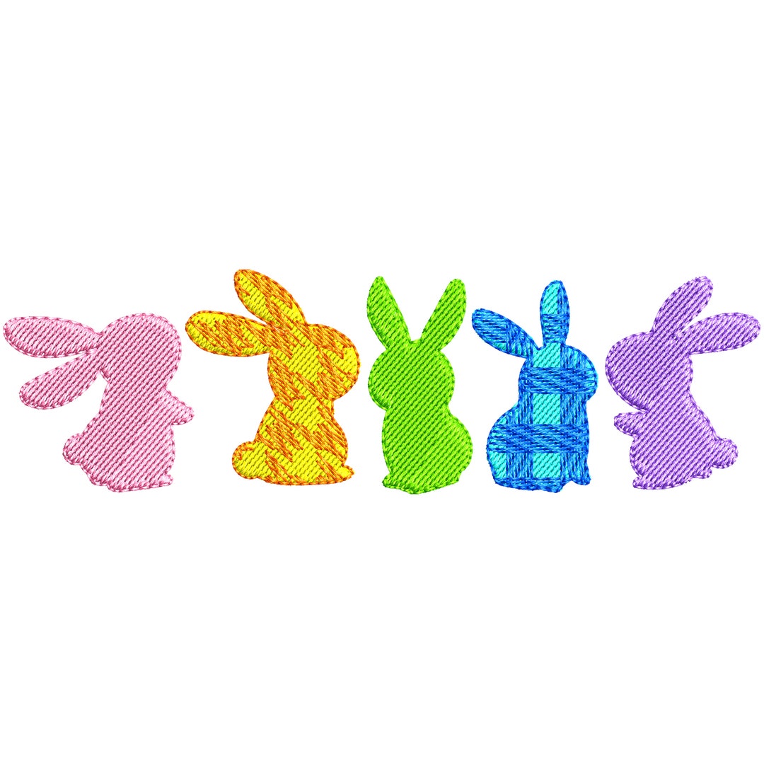 Bunnies Machine Embroidery Design, Easter Rabits Embroidery Pattern ...