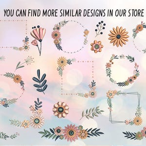 Rectangle Flowers Frame Machine Embroidery Design, Wildflower With Perl ...