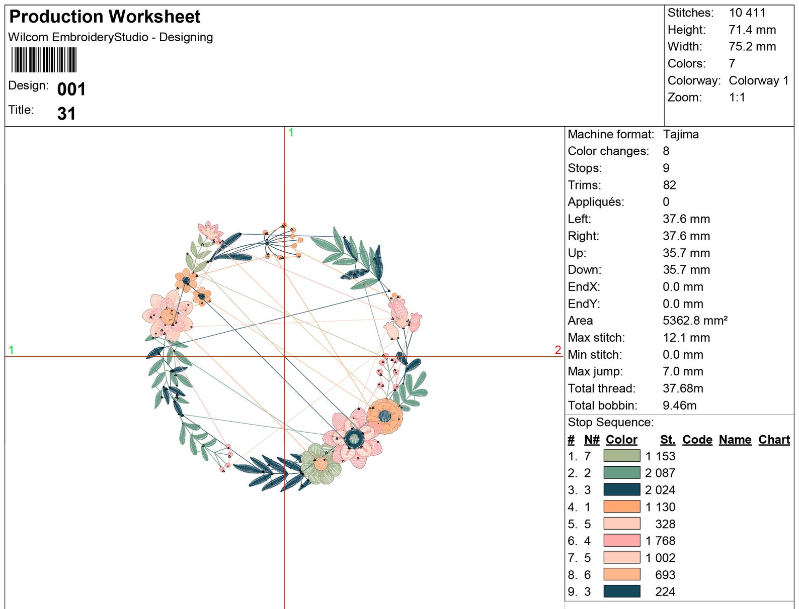Frame Flowers Machine Embroidery Design Flower Wreath - Etsy