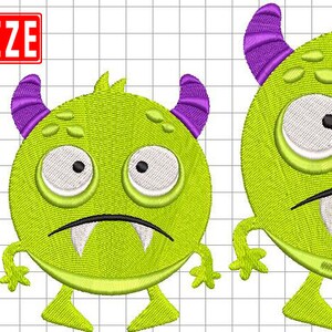 Monster Set Machine Embroidery Design Halloween Embroidery Pattern ...