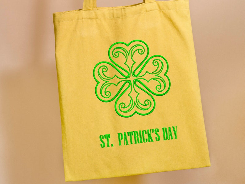 Shamrock Machine Embroidery Design St Patricks Day Etsy