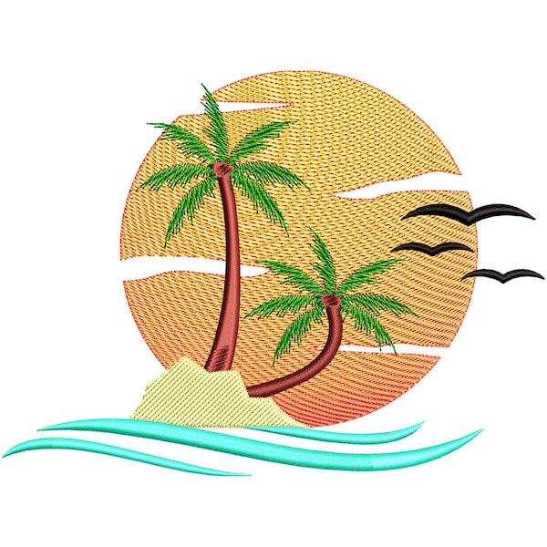 Machine Embroidery Beach Designs - Etsy