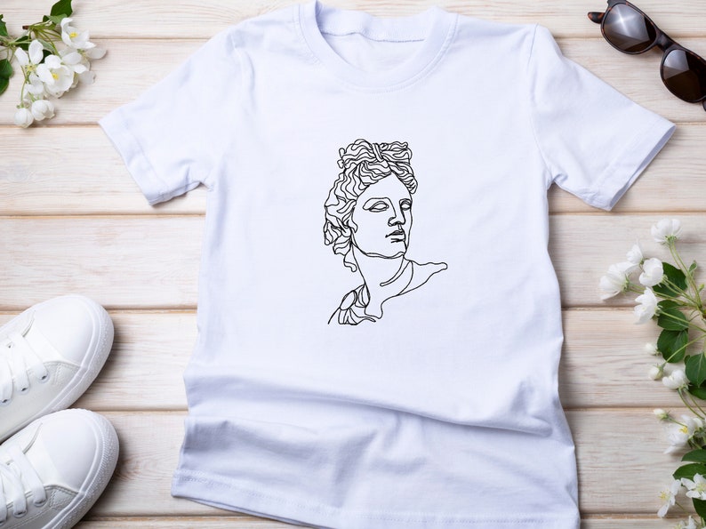 Apollo Silhouette Machine Embroidery Design Greek Statue | Etsy