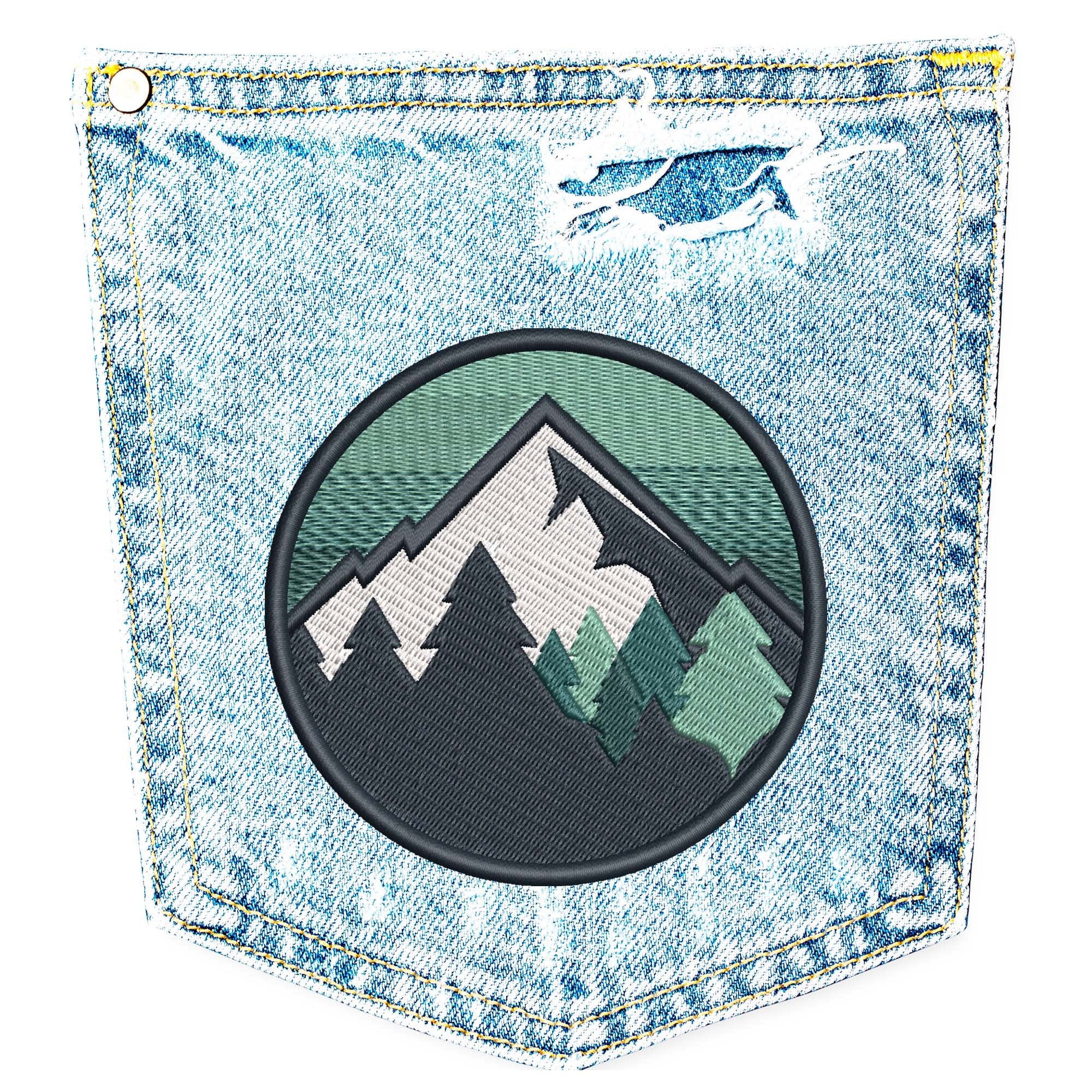 Mountain Machine Embroidery Design | Outdoor Adventure Patch Pattern ...