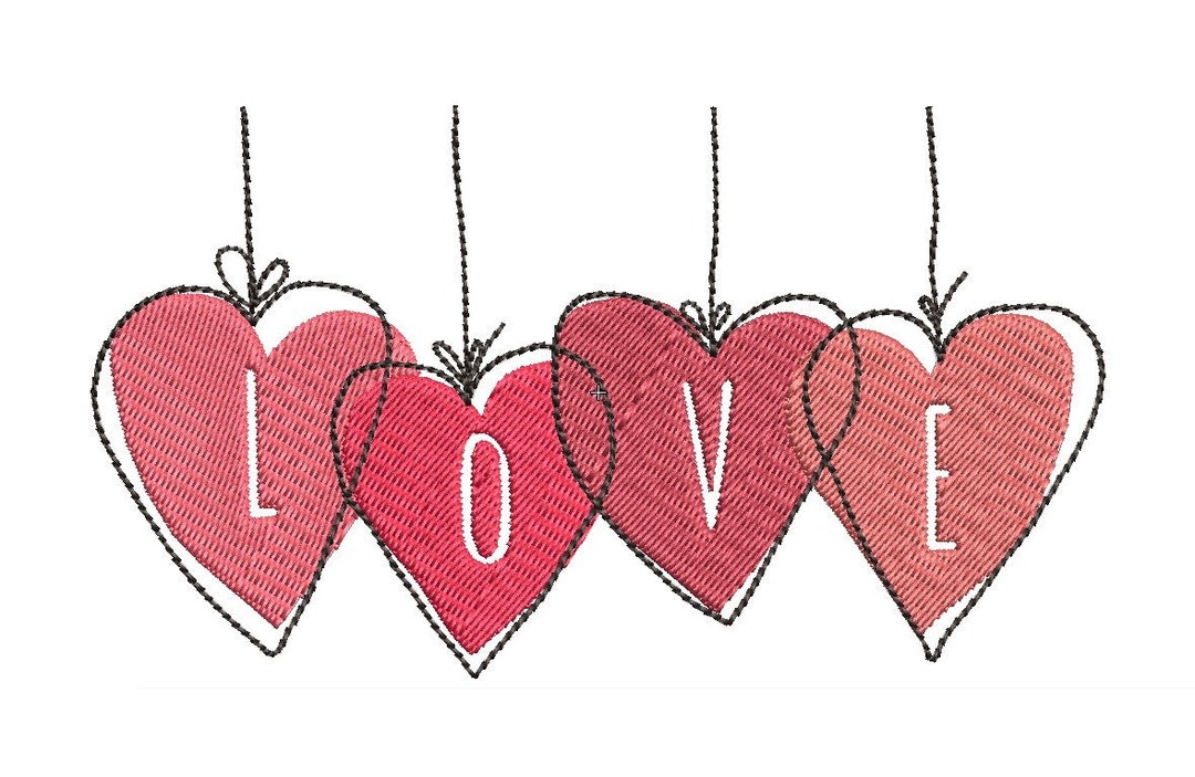 LOVE Embroidery Design, Wedding & Valentine’s Machine Embroidery Files ...