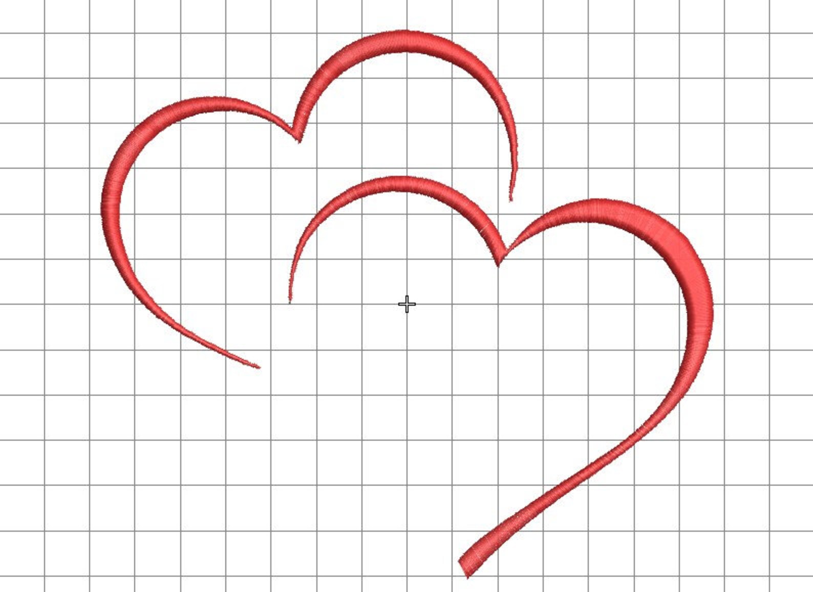 Double Heart Embroidery Design Two Hearts Machine Embroidery - Etsy