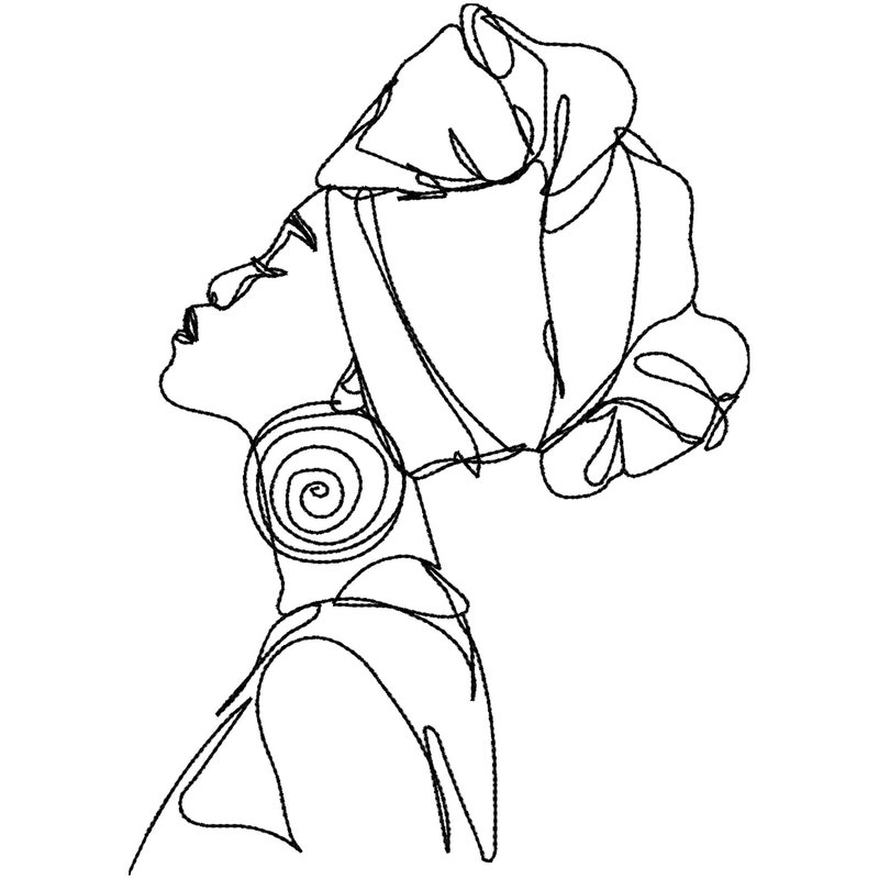 African Line Art - Etsy