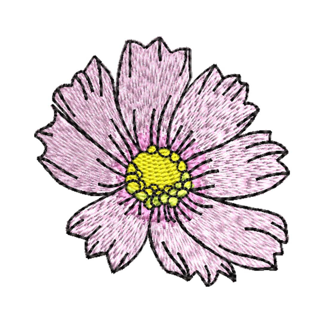 Mini Cosmos Flower Machine Embroidery Design - Floral Pattern, 3 Sizes ...