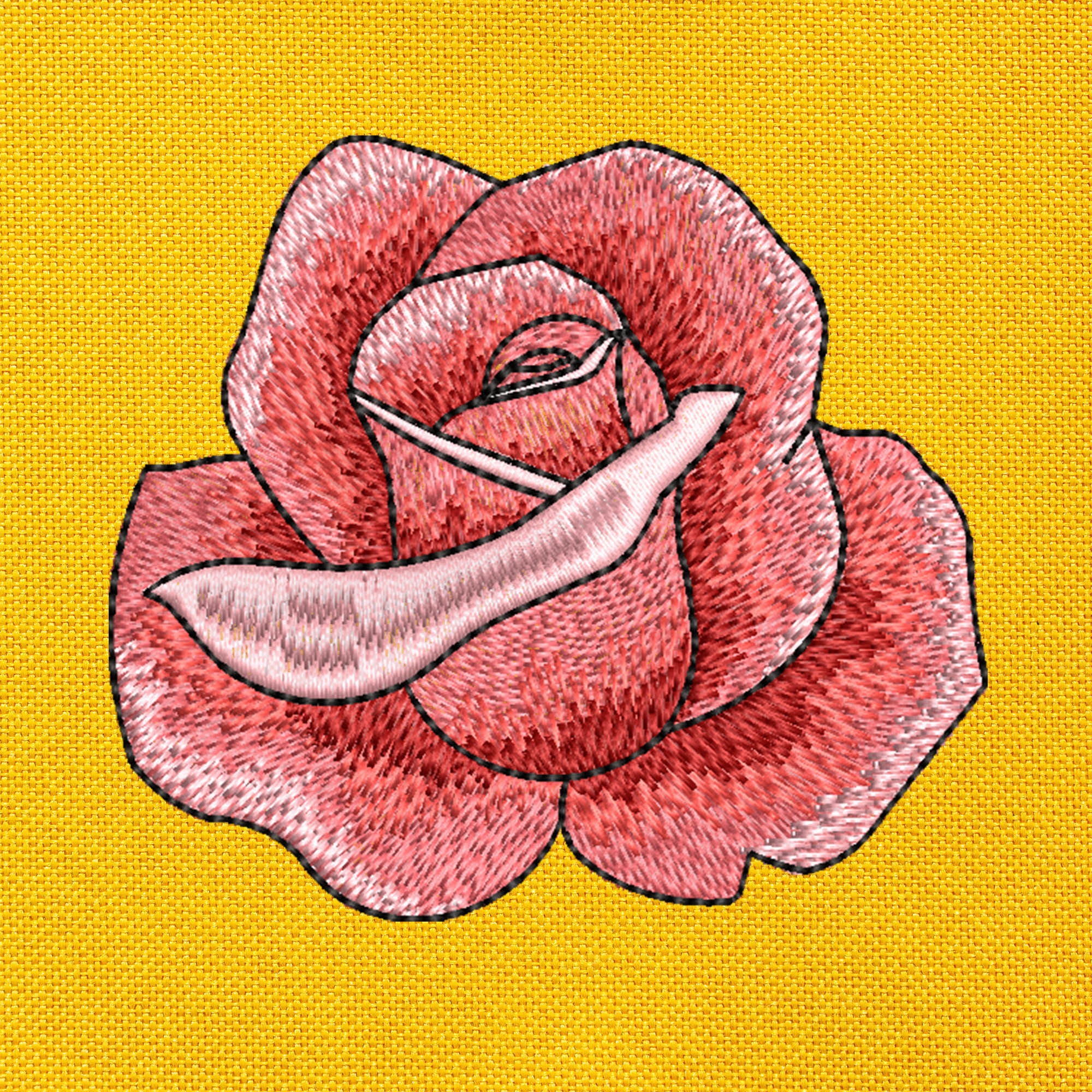 Rose Embroidery Design, Flower Machine Embroidery File, 3 Sizes ...