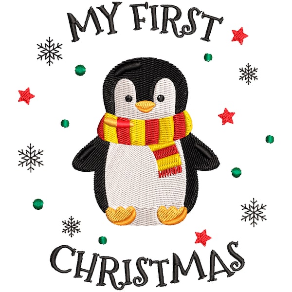 First Christmas Embroidery Design - Etsy