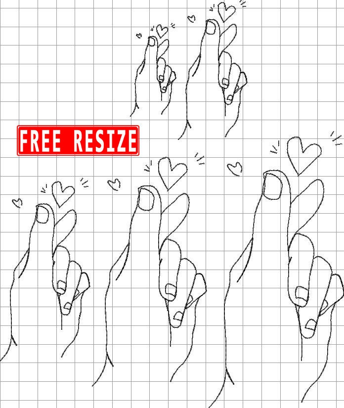 Finger Heart Machine Embroidery Design Finger Snappin | Etsy