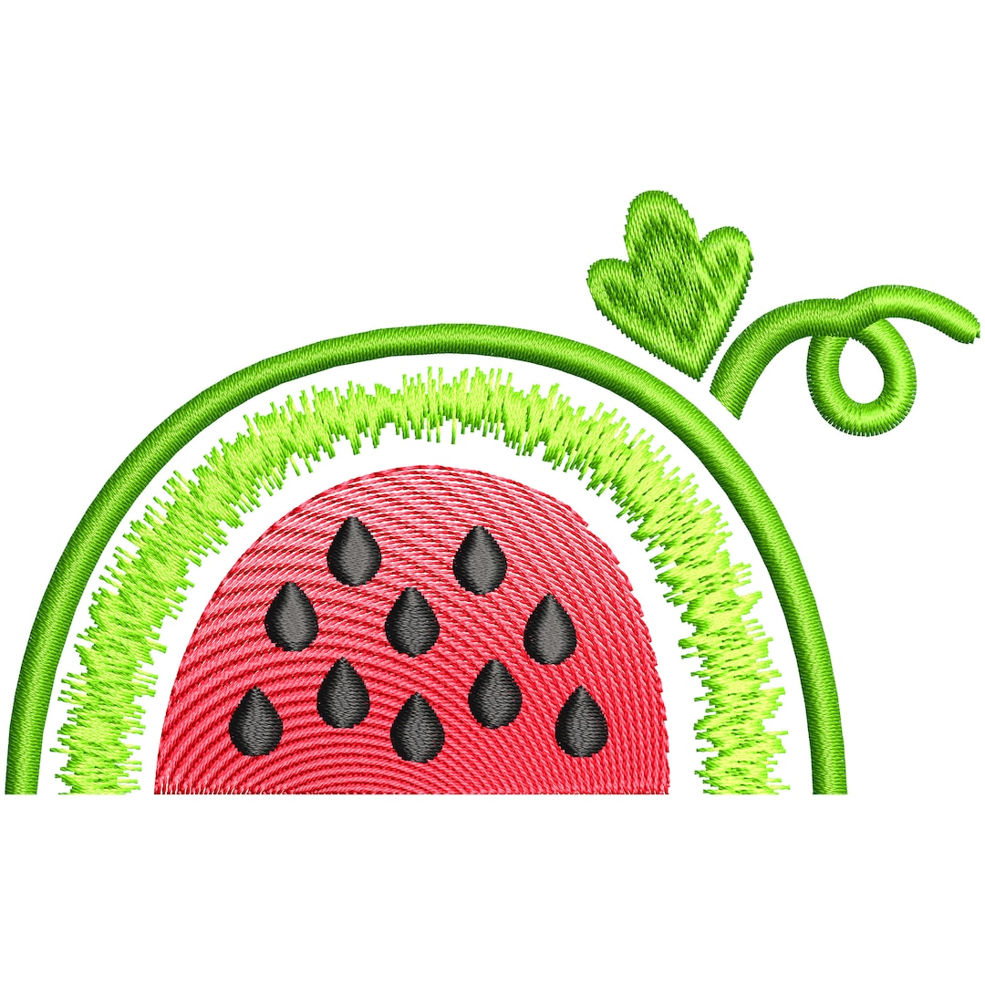 Watermelon Rainbow Embroidery Design, Summer Fruit Machine Embroidery ...