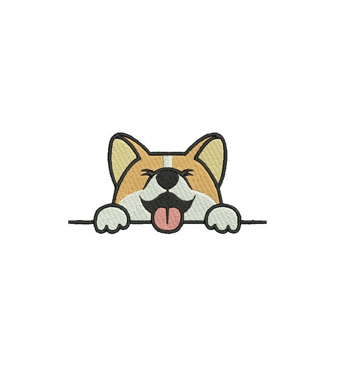 Corgi Machine Embroidery Design Corgi Patch Embroidery - Etsy