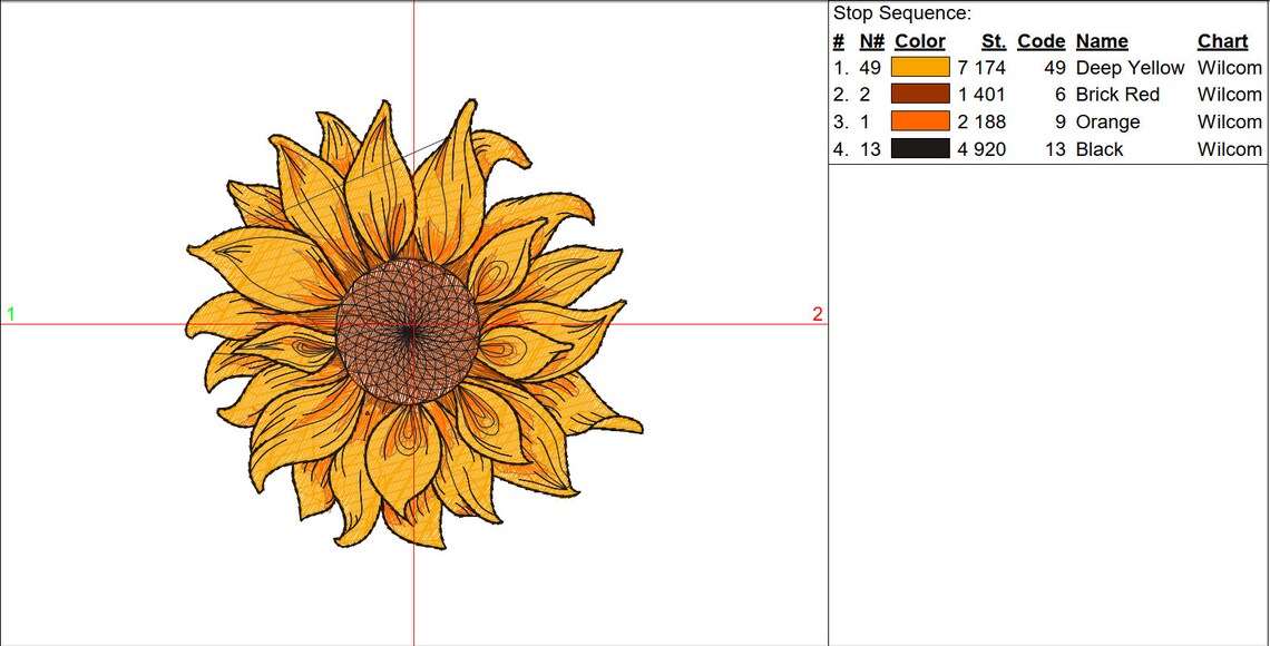 Sunflower Machine Embroidery Design 6 Size INSTANT DOWNLOAD - Etsy
