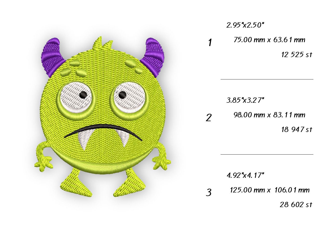 Monster Set Machine Embroidery Design Halloween Embroidery - Etsy