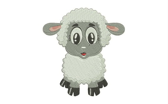 Lamb Machine Embroidery Design 5 Size INSTANT DOWNLOAD | Etsy