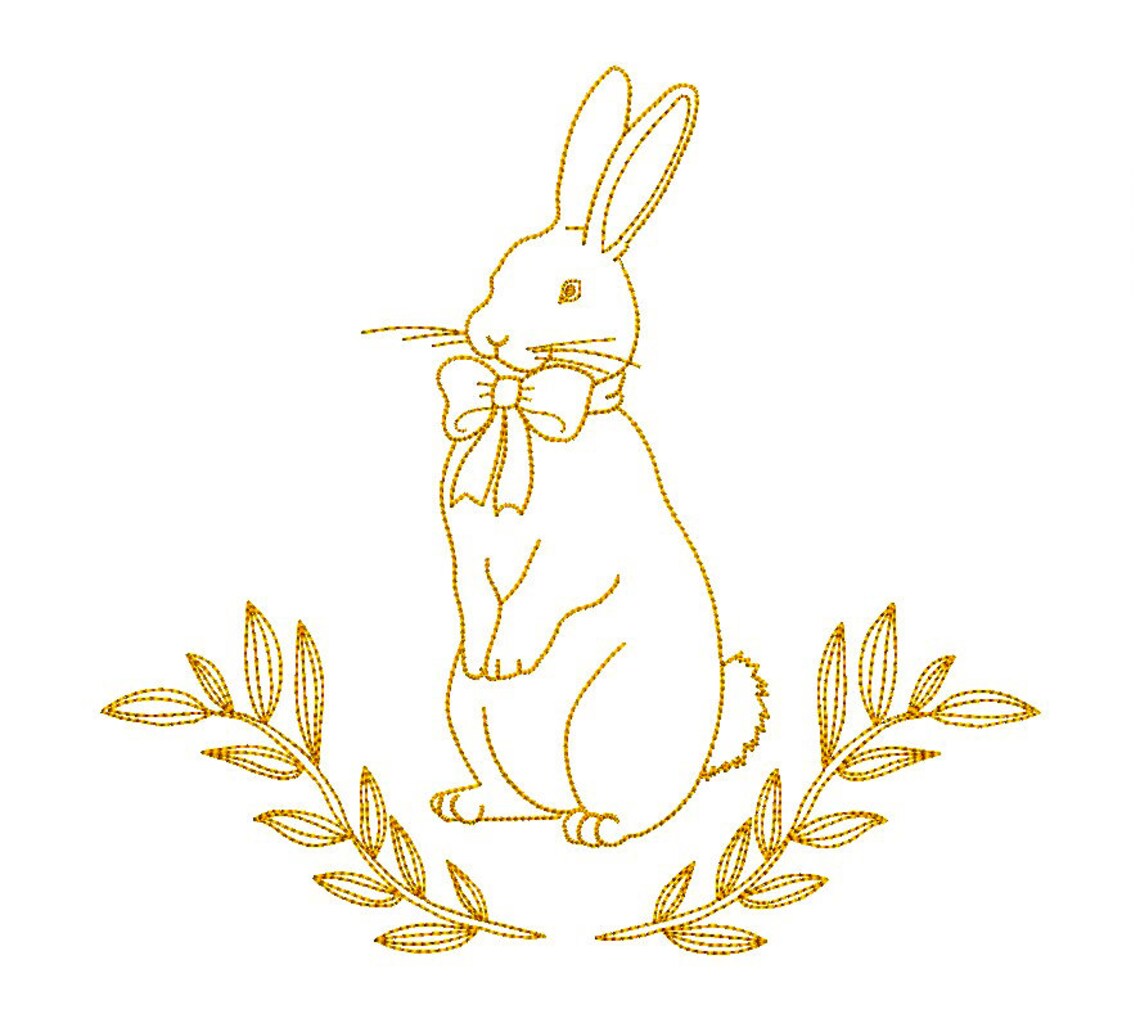 Easter Bunny Machine Embroidery Design Rabbit Machine - Etsy