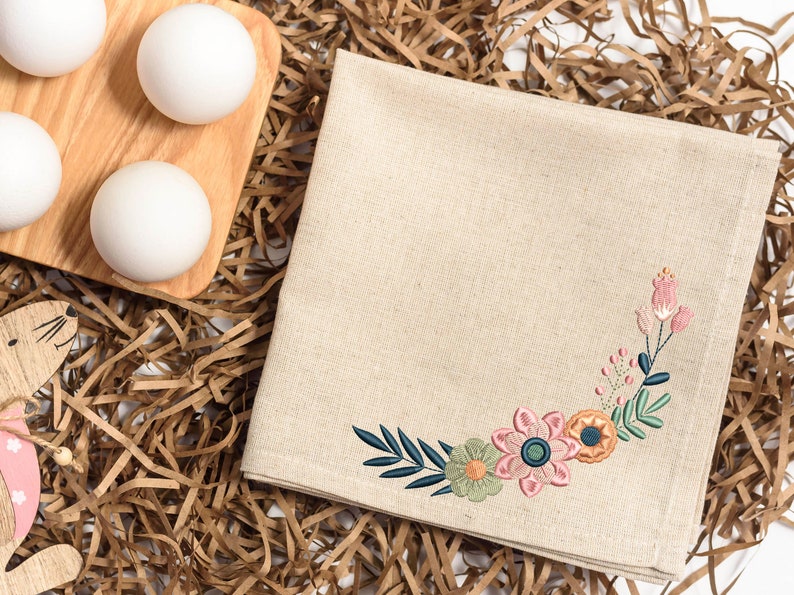 Frame Flowers Machine Embroidery Design Flower Wreath - Etsy