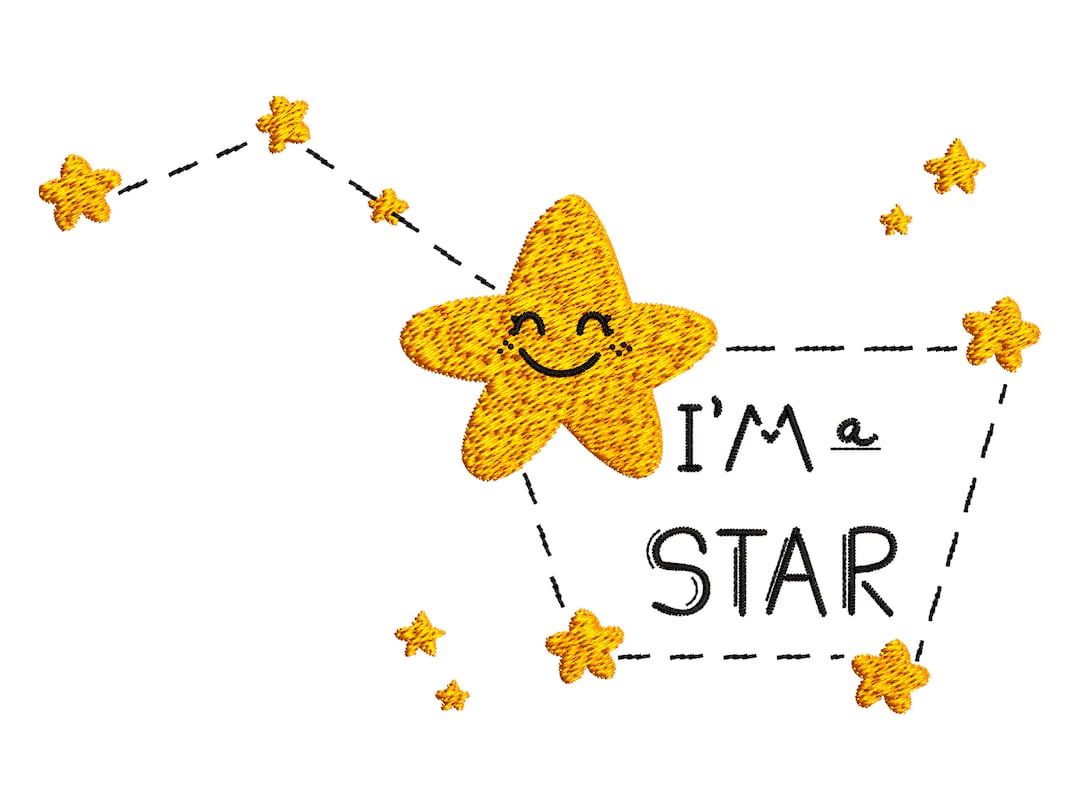 I'm a Star Machine Embroidery Design the Big Dipper - Etsy