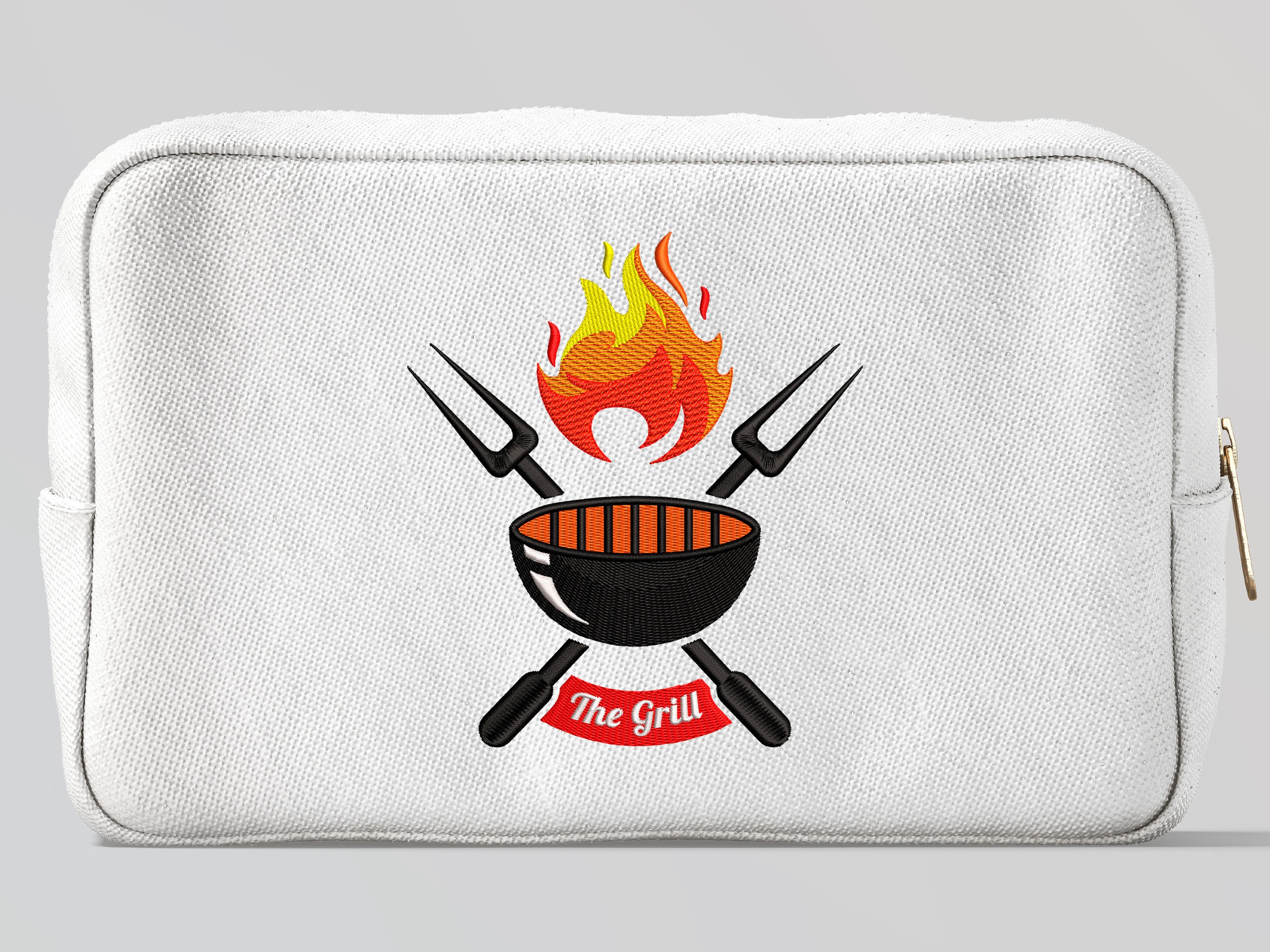 Barbecue Machine Embroidery Design BBQ Embroidery Pattern - Etsy