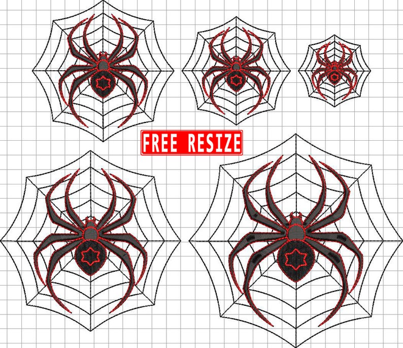 Spider Embroidery Design Spider Patch Machine Embroidery - Etsy