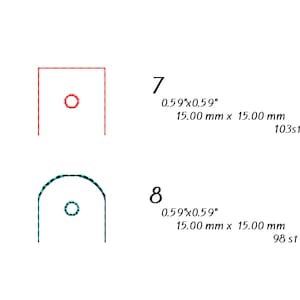 Snap Tab Machine Embroidery Design, Set of 8 Key Fob Snap and Eyelet ...