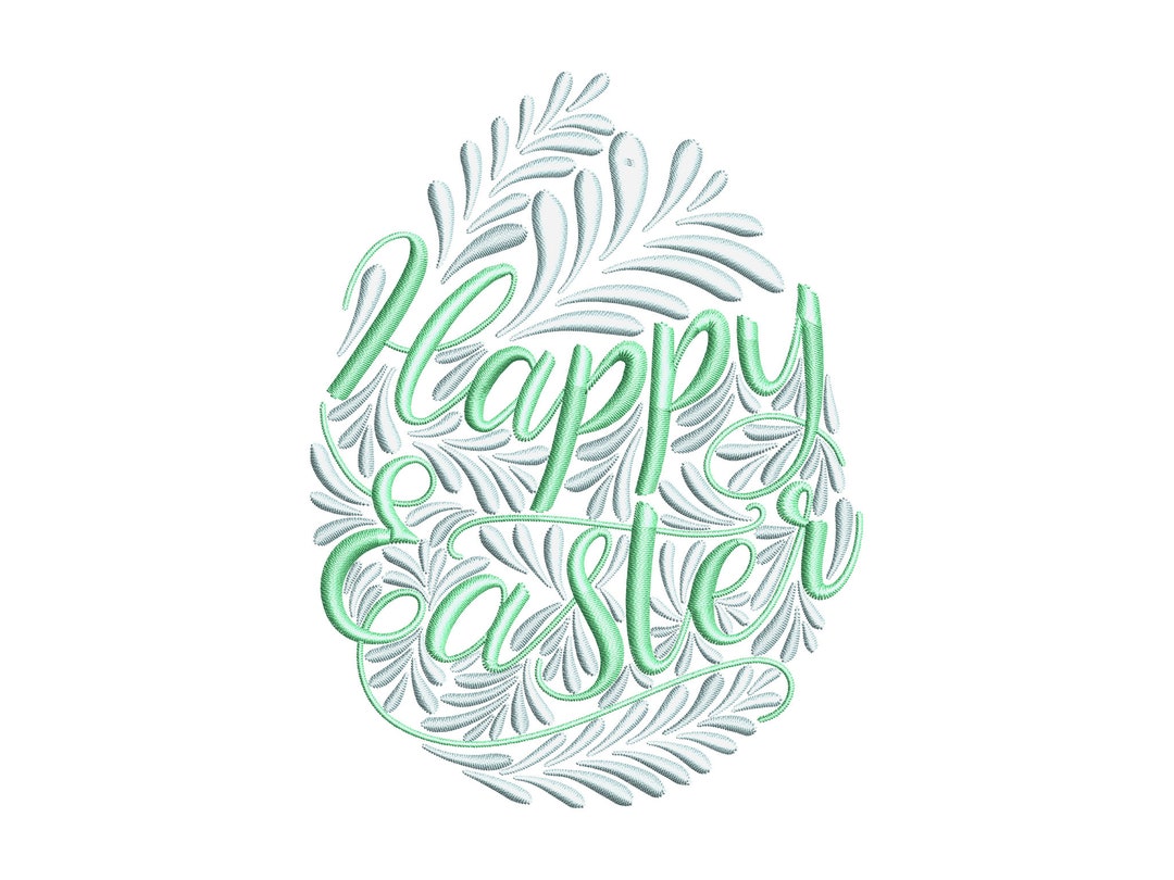 Easter Eggs Machine Embroidery Design, Happy Easter Embroidery Pattern ...