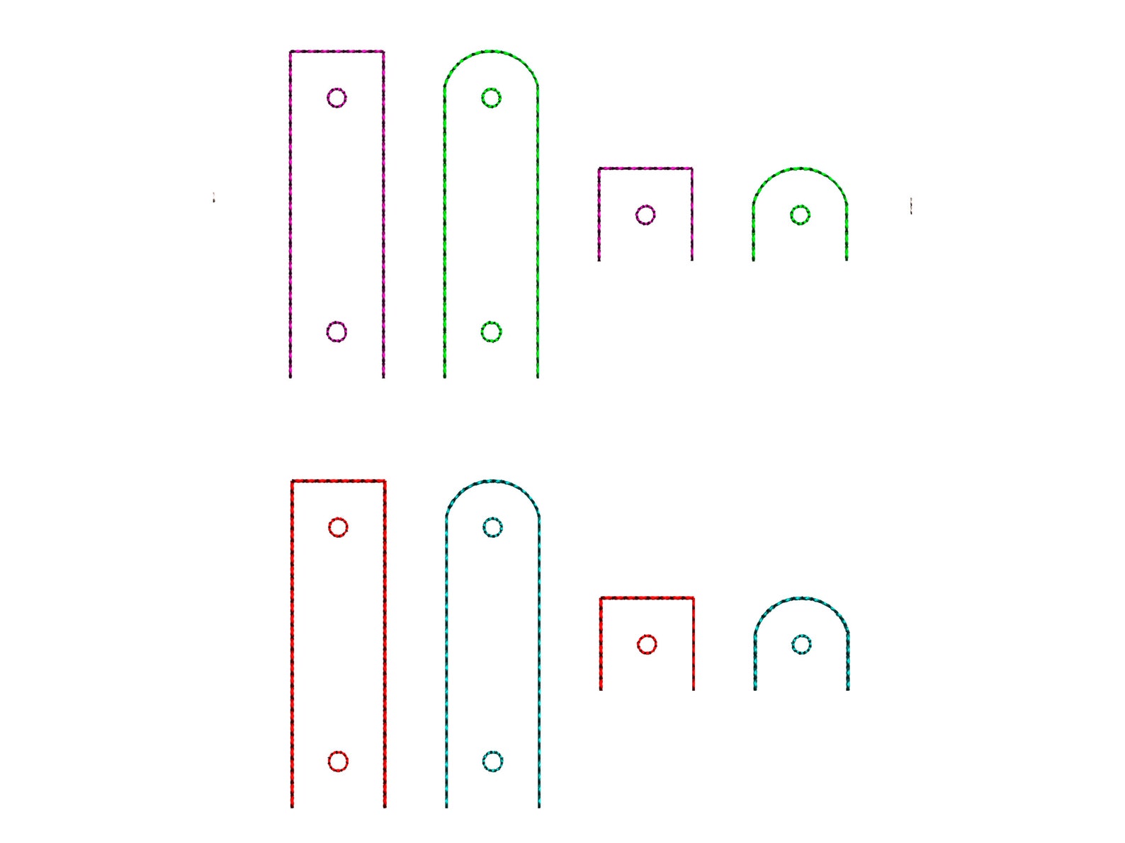 Snap Tab Machine Embroidery Design Set of 8 Key Fob Snap and - Etsy