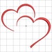 Double Heart Embroidery Design, Two Hearts Machine Embroidery Pattern 5 ...