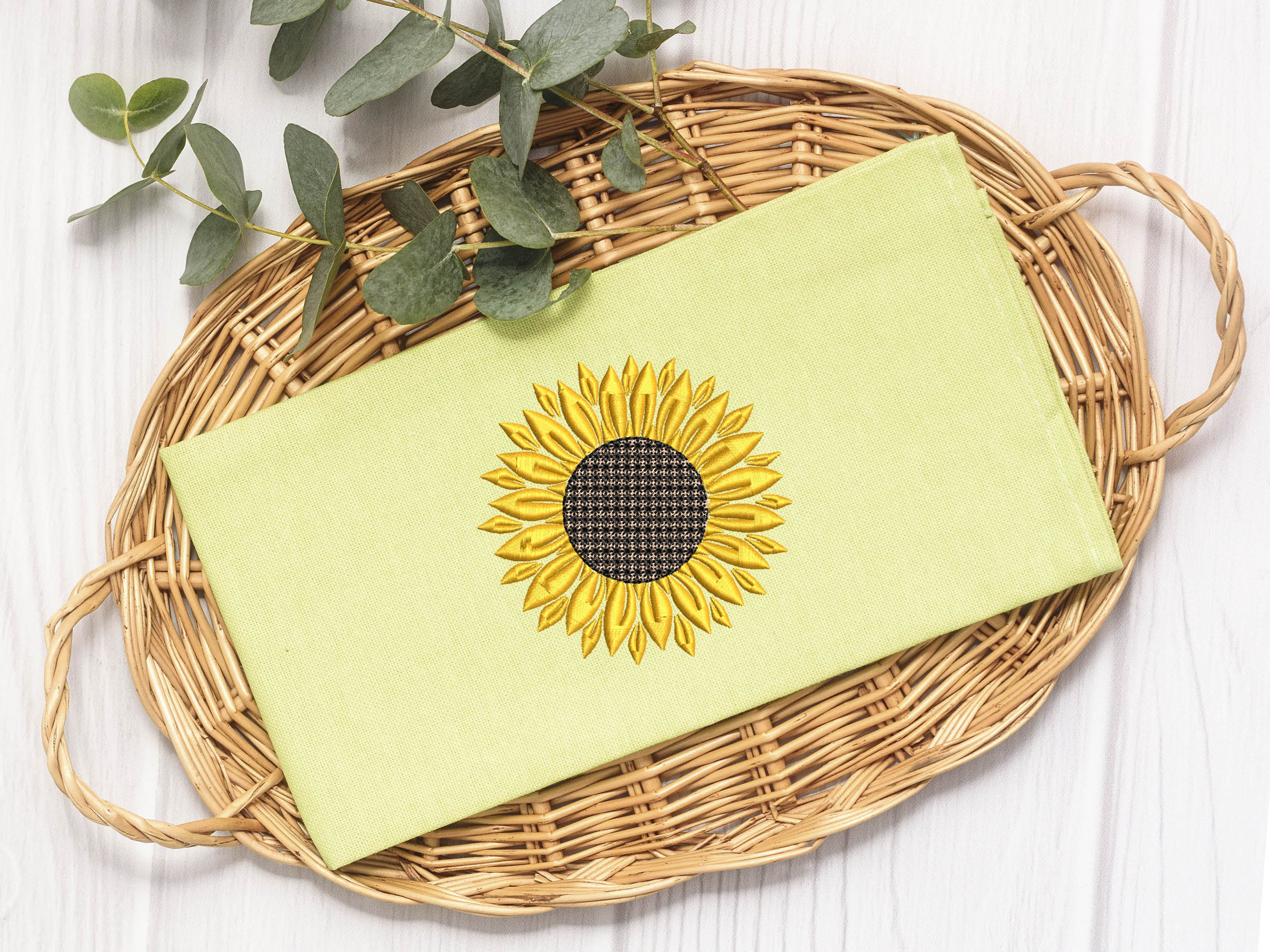Sunflower Machine Embroidery Design, Summer Flower Pattern, Instant ...