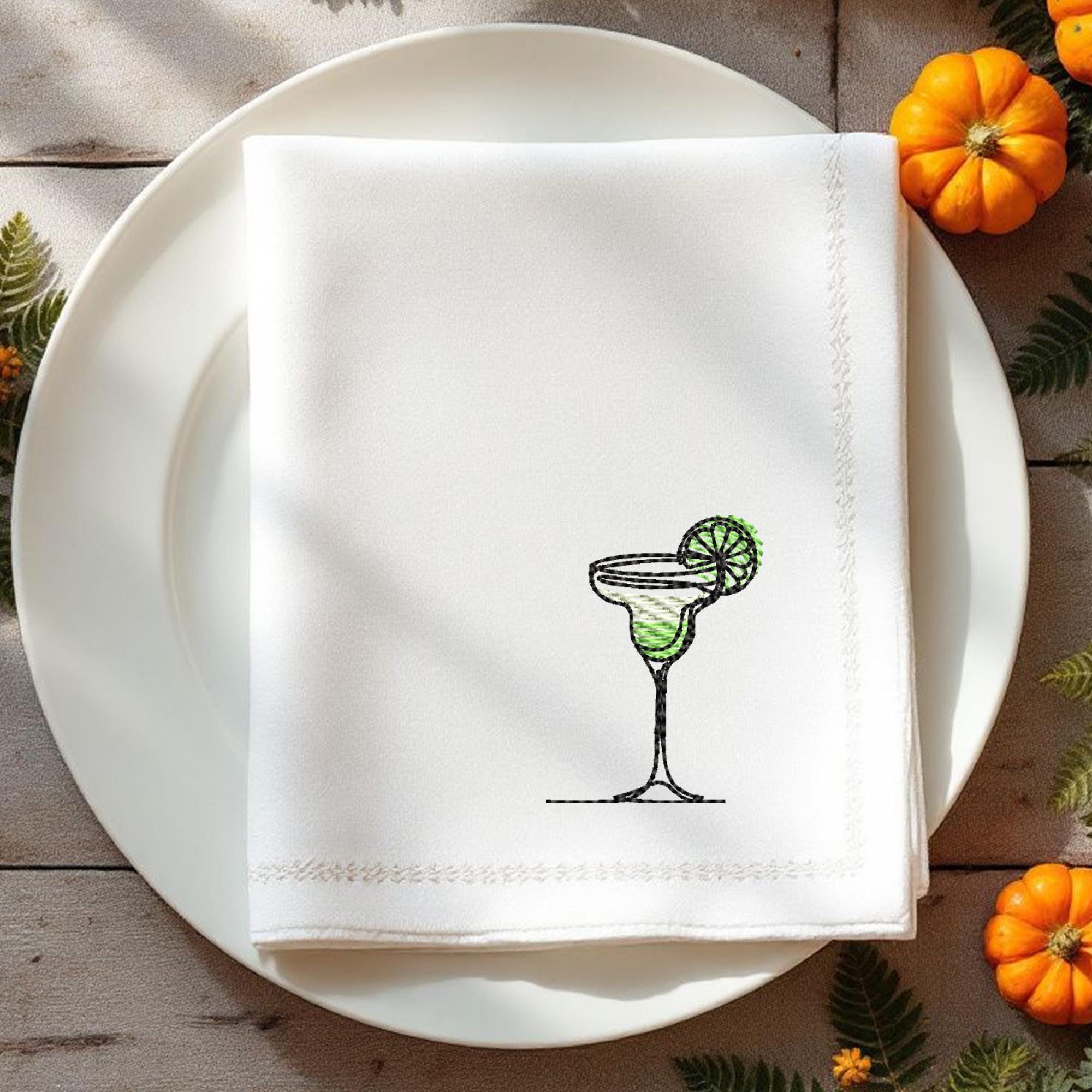 Cocktail Embroidery Design Set | 9 Mini Cocktail Hour Drinks | 40 Mm ...