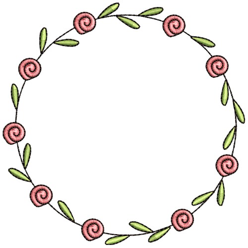 Flower Half Circle Border Machine Embroidery Design-instant - Etsy