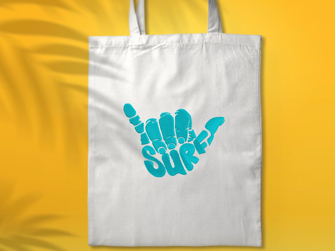 Surf Shaka Machine Embroidery Design 4 Size - INSTANT DOWNLOAD - Etsy