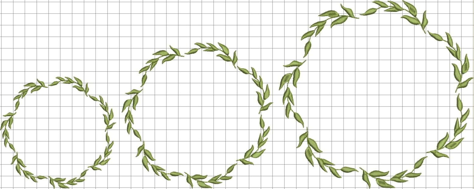 Leaf Wreath Machine Embroidery Design, Monogram Frame Embroidery ...