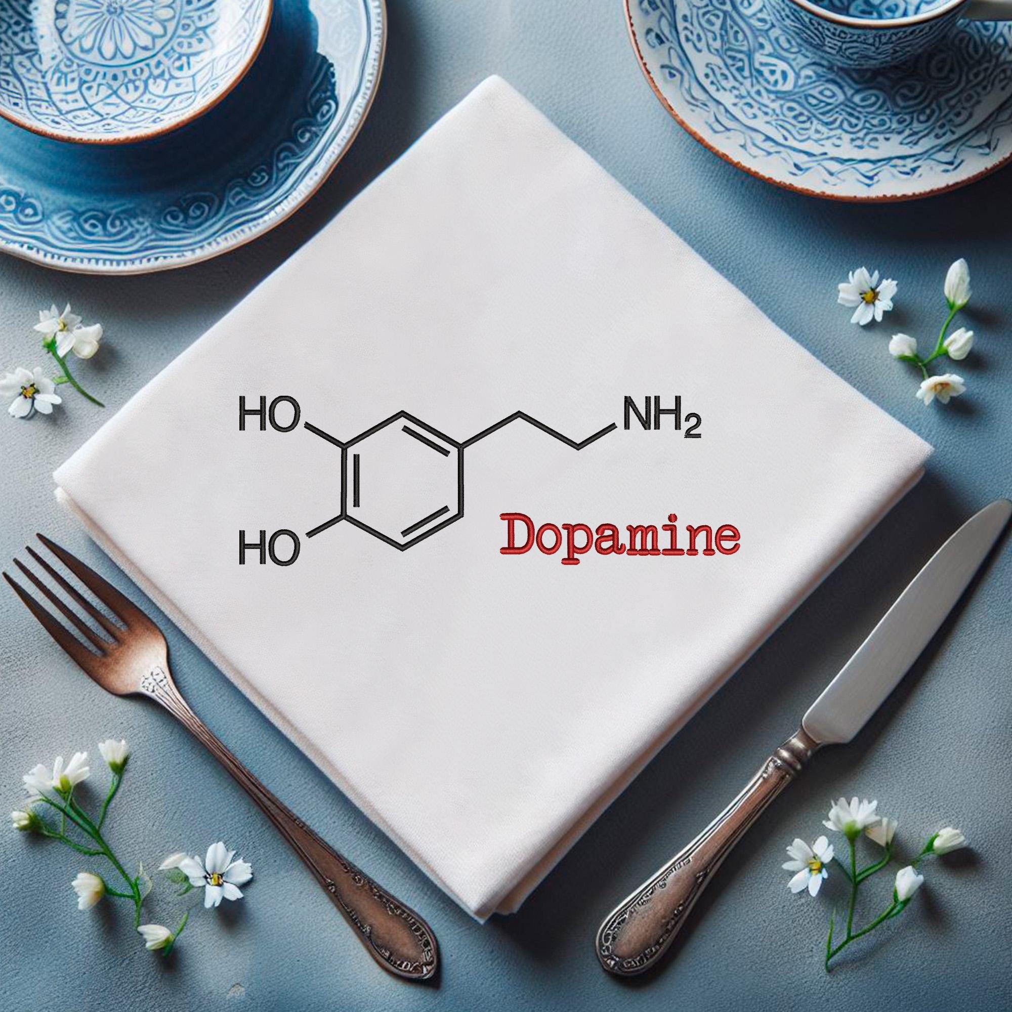 Dopamine Molecule Embroidery Design, Science Machine Embroidery File ...