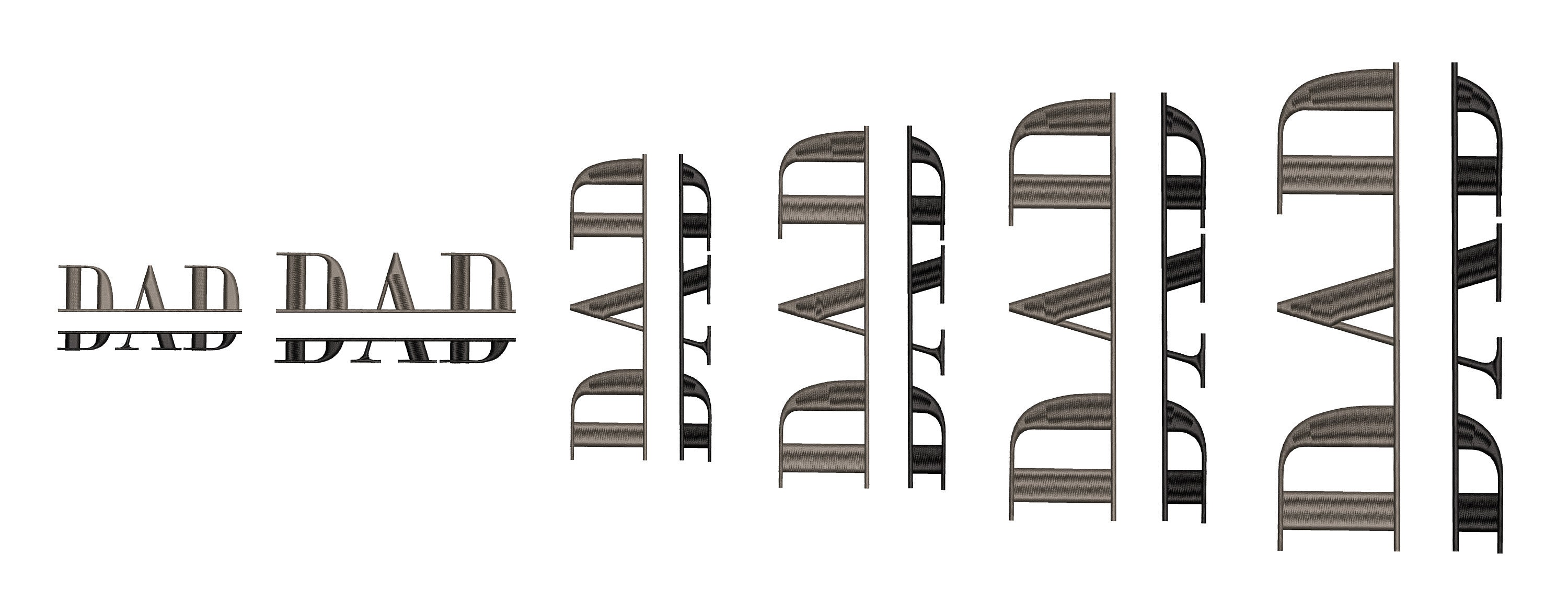 Dad Frame Machine Embroidery Design 6 Size INSTANT DOWNLOAD - Etsy