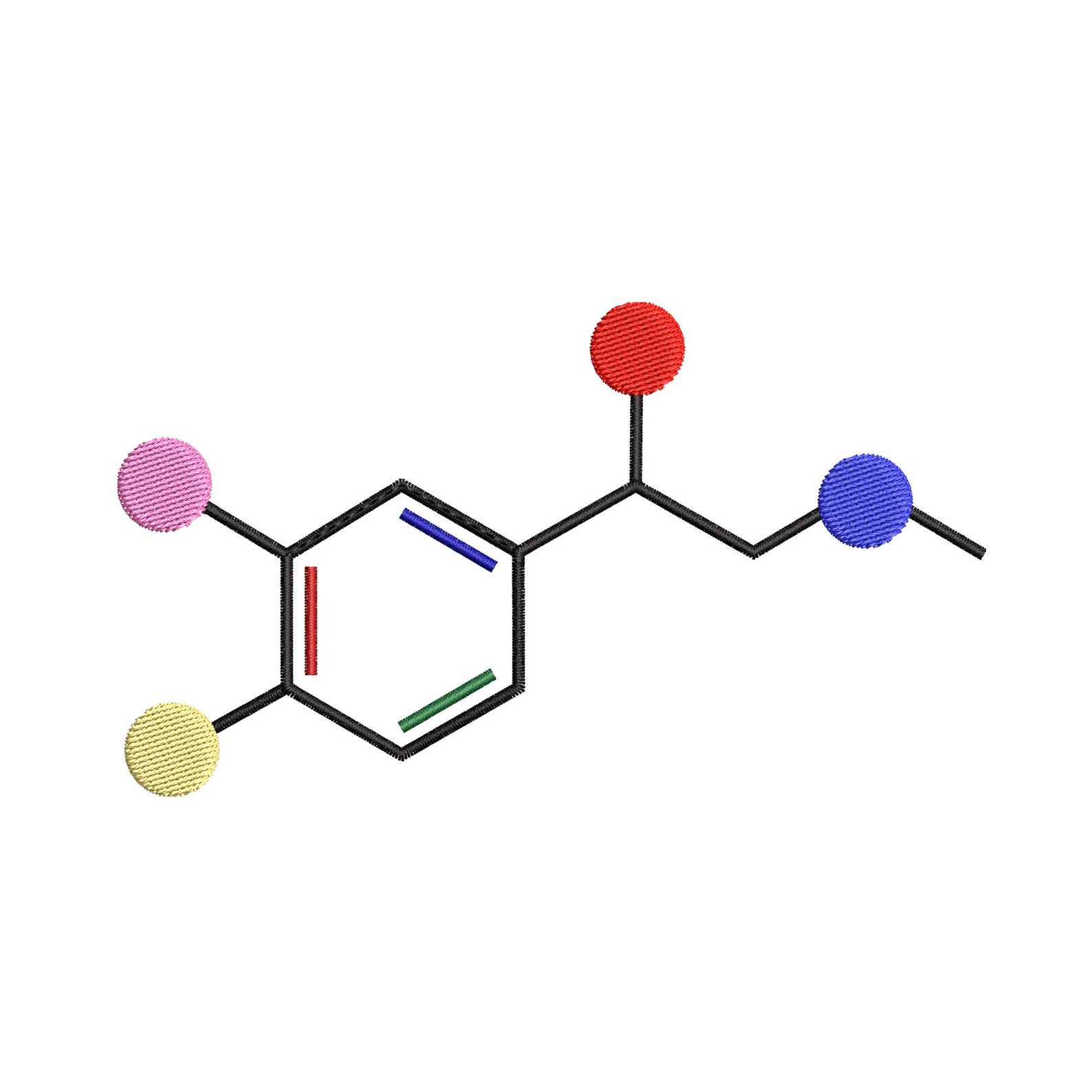 Adrenaline Hormone Embroidery Design: Chemical Formula (instant ...