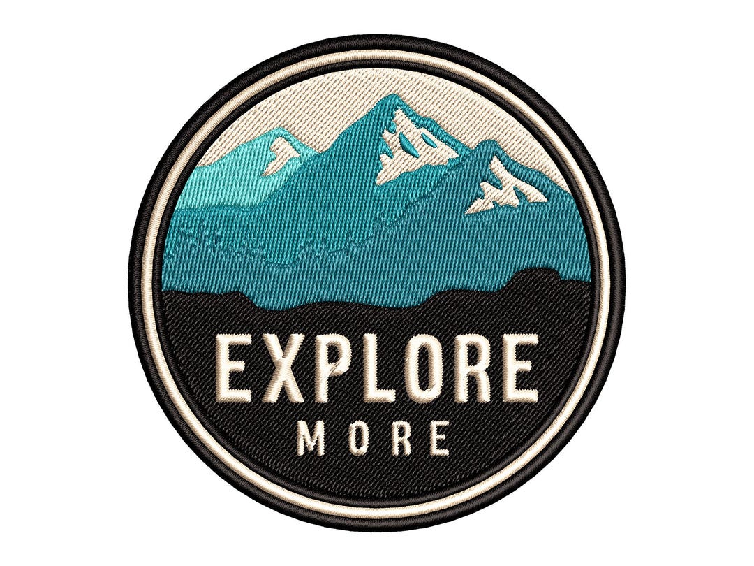 Mountain Patch Machine Embroidery Design, Outdoor Adventure Patch ...