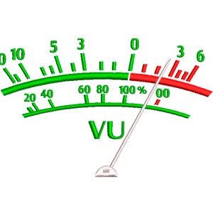 Volume Meter Machine Embroidery Design Music Embroidery - Etsy