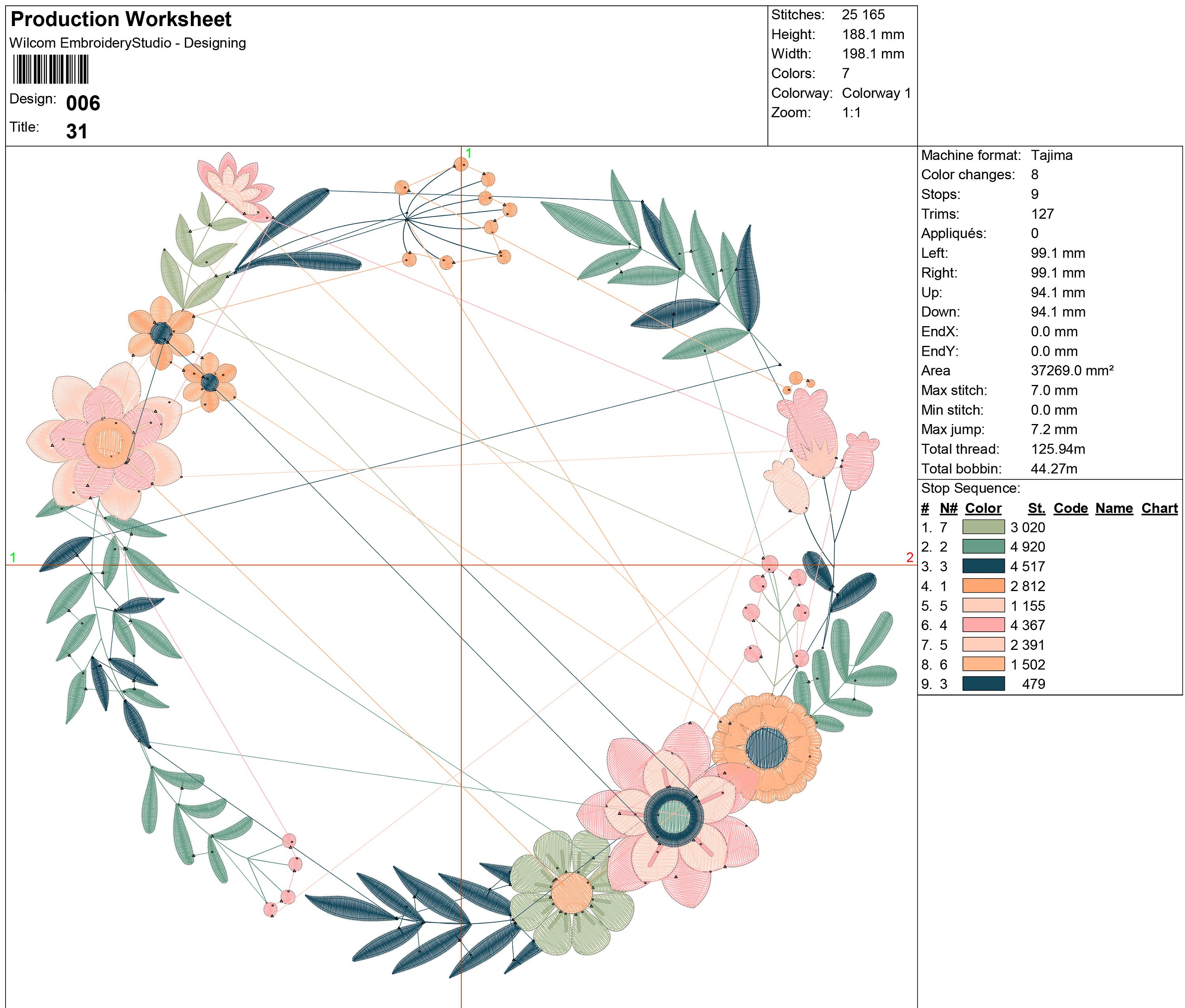 Frame Flowers Machine Embroidery Design Flower Wreath - Etsy