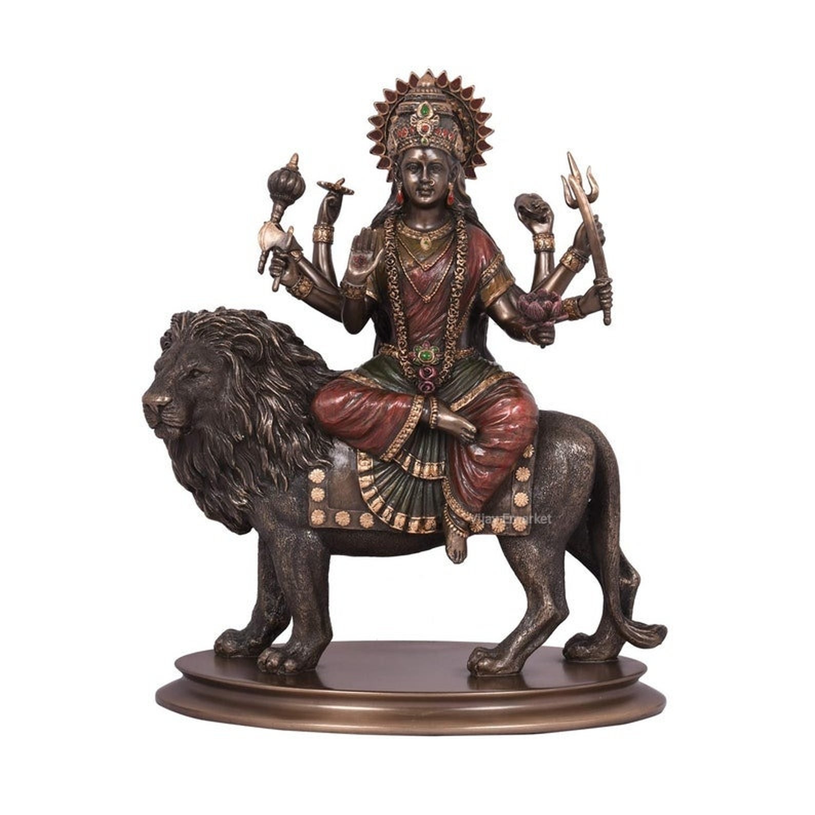 Durga Statue, 4 Inch Devi Durga Idol ,bonded Bronze Durga Maa Statue ...
